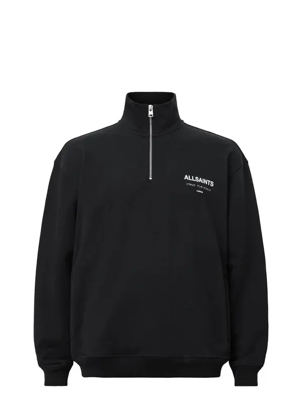 ALLSAINTS Cotton Underground Half-zip Sweatshirt - Black