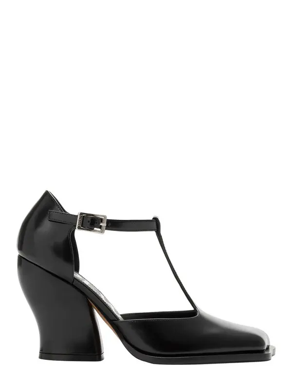Loewe Leather Onda T-bar Pumps - Black