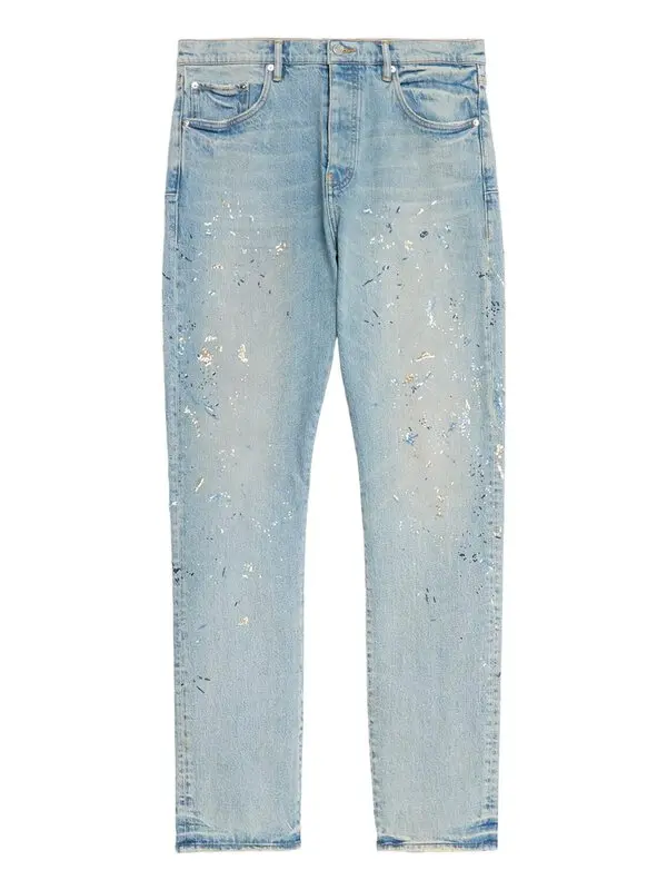 PURPLE BRAND P005 Sequin Splatter Paint Jeans - Lt Indigo
