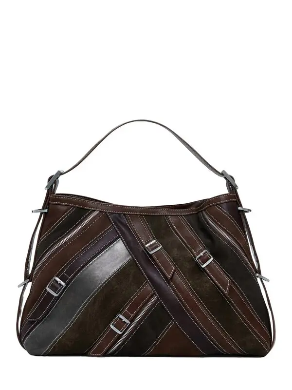Desigual Patchwork Shoulder Bag - Brown