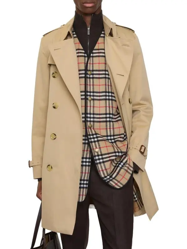Burberry Check Wool Cashmere Warmer - Archive Beige
