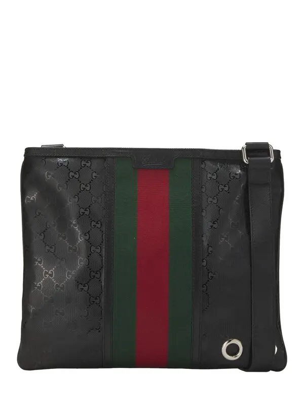 Gucci Gg Imprime Web Messenger - Black