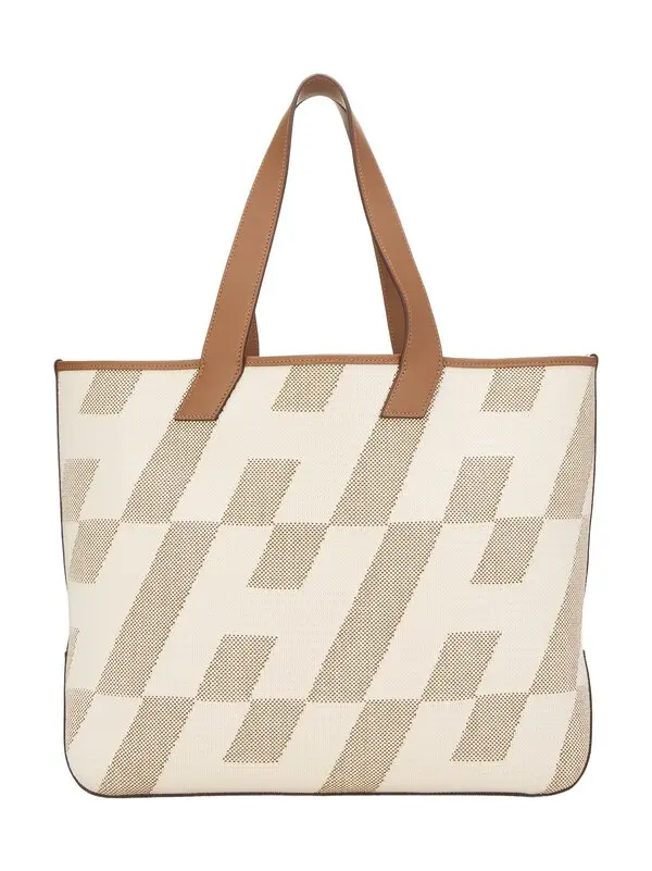 Hermès H En Biais Cabas 40 Tote - Brown
