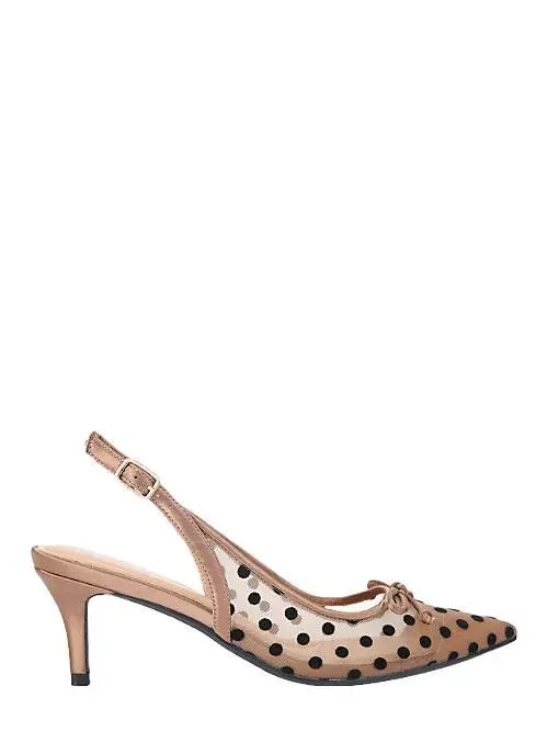 Carvela Positano Spot Slingback Pumps - Mid Brown