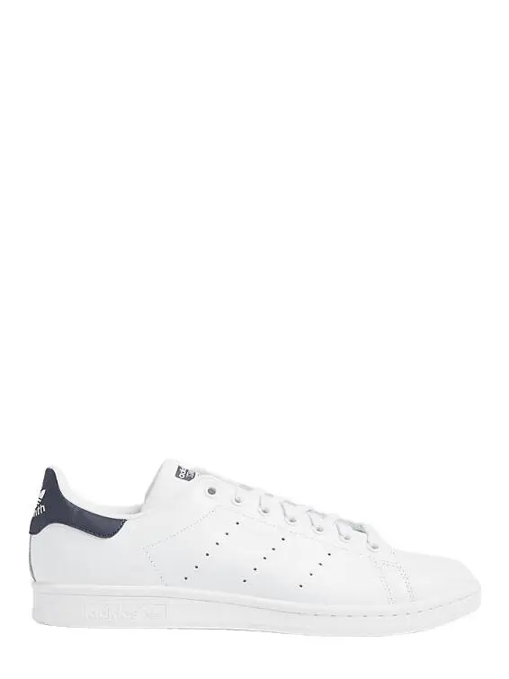 Adidas Stan Smith Leather Trainers - Core White Dark Blue