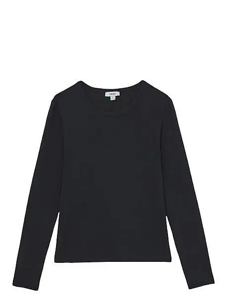 REISS Jada Crewneck Long-sleeve T-shirt - Black