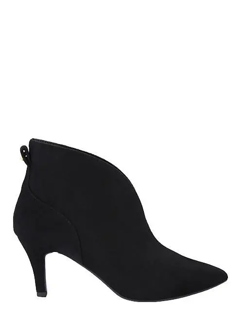 Carvela Flute Heeled Suede Shoe Boots - Black