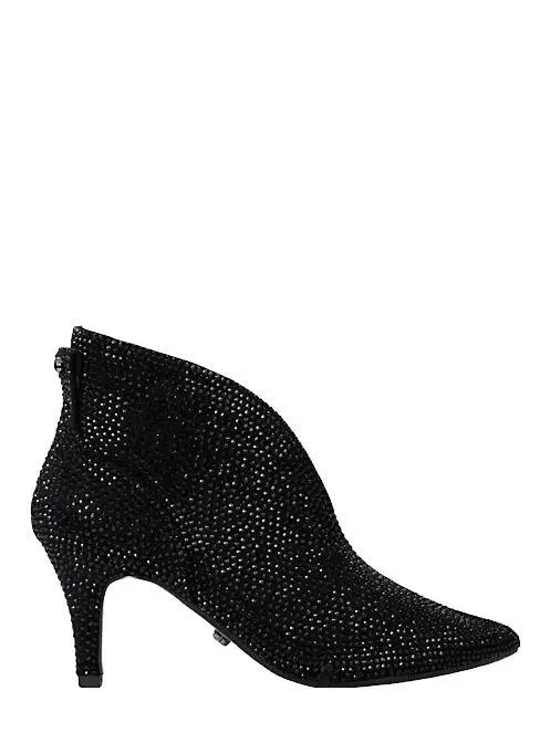 Carvela Flute Heeled Suede Shoe Boots - Black/comb