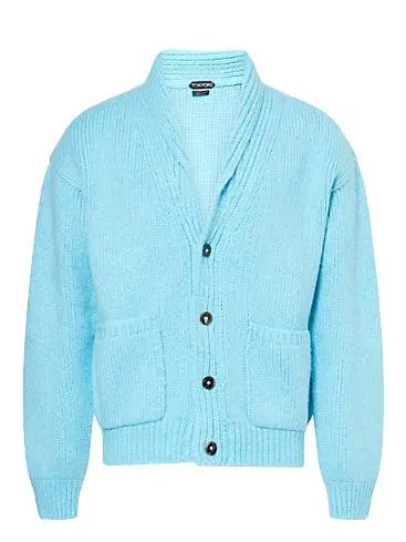 TOM FORD Regular-fit Cashmere Cardigan - Air Blue