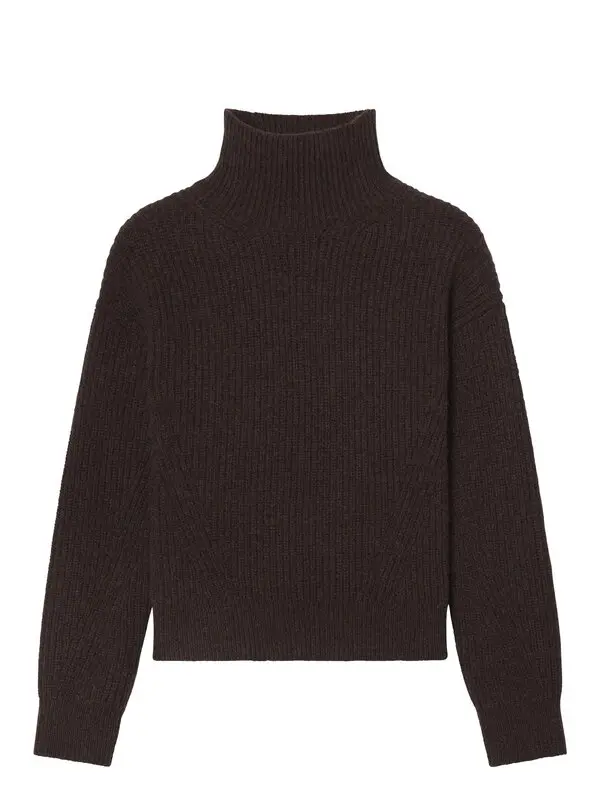 A.L.C. Jean Wool Turtleneck Sweater - Dark Smoke