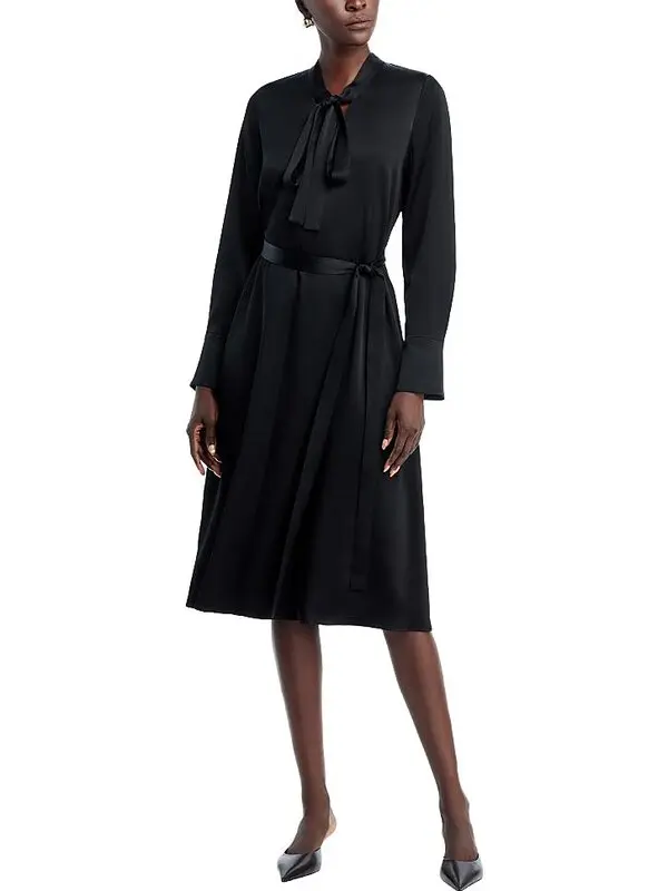 Kobi Halperin Bambi Tie Neck Dress - Black