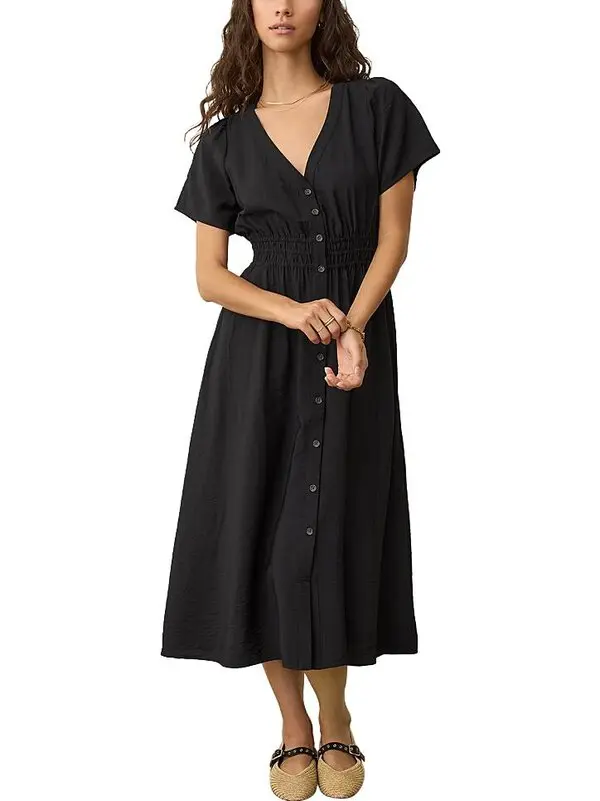 Marine Layer Annika Midi Dress - Black
