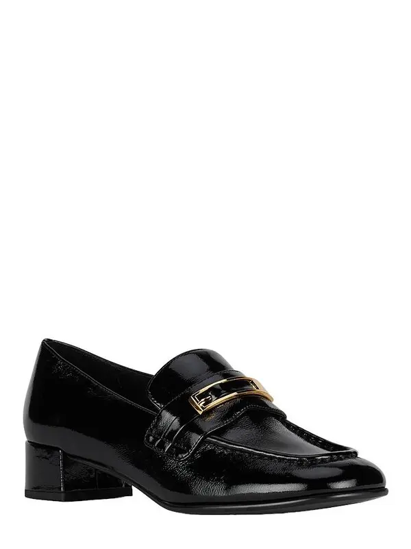 Jeffrey Campbell Book-smart Loafer Pumps - Black Crinkle Patent