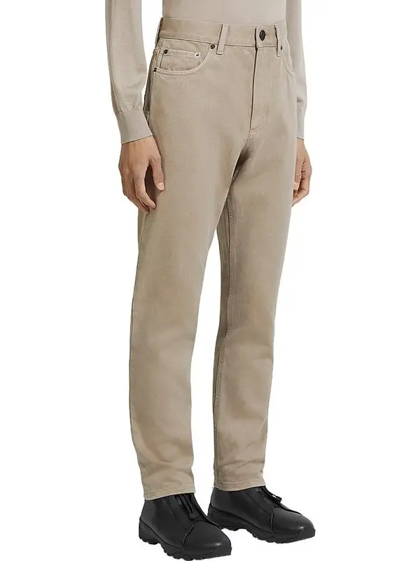 Zegna Stretch Cotton & Cashmere Roccia Pants - Light Taupe