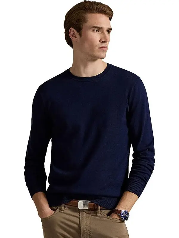 Polo Ralph Lauren Cotton Crewneck Sweater - Navy Blue