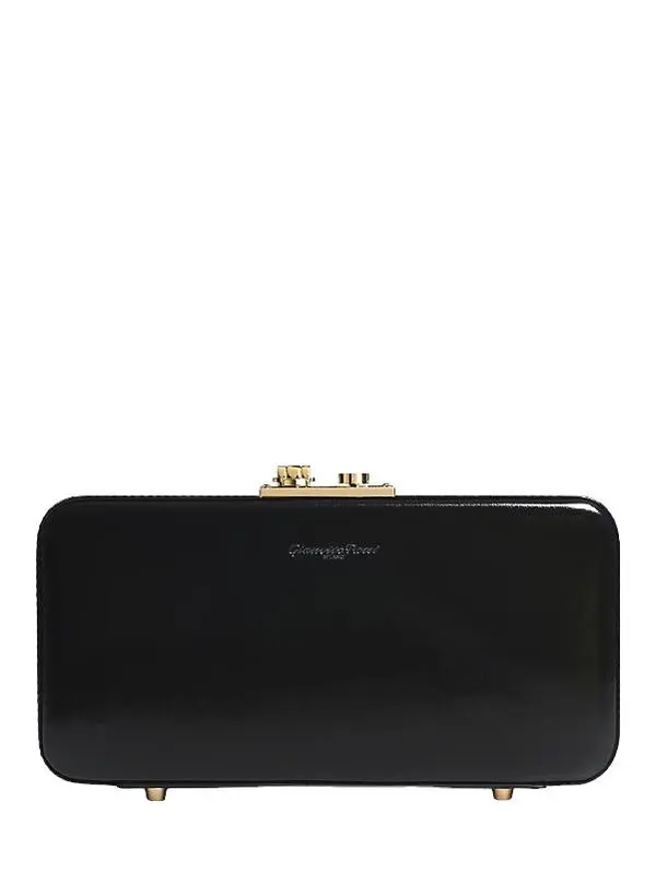 GIANVITO ROSSI Vali Clutch - Black Leather