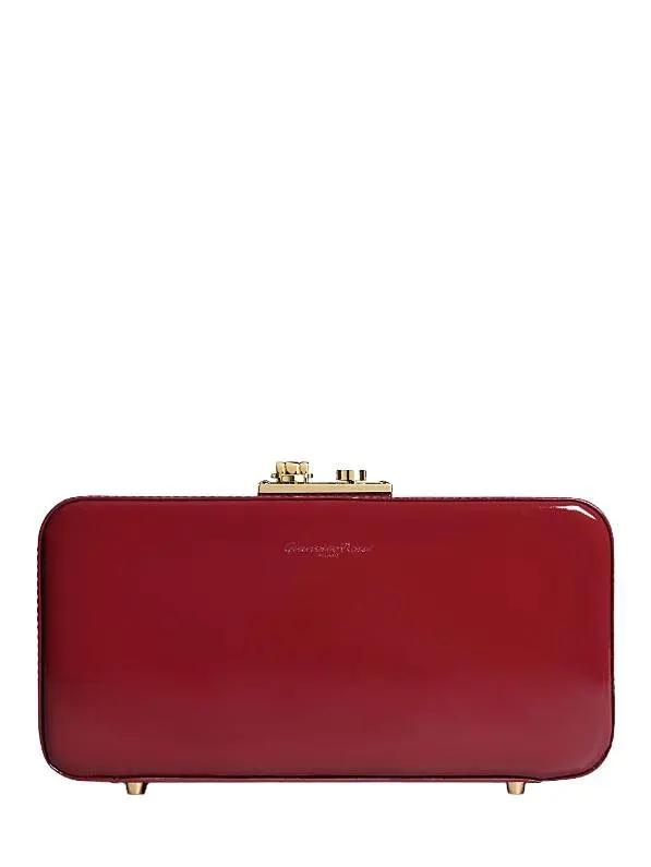 GIANVITO ROSSI Vali Clutch - Red Leather