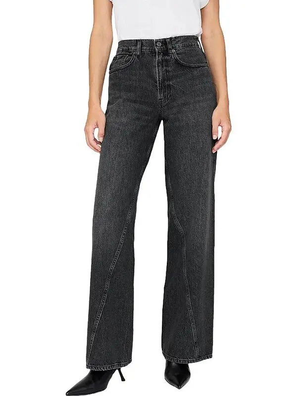 ANINE BING Brie High-rise Jeans - Washed Black