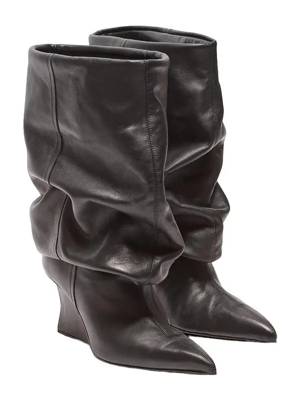 Balmain Wedge Ankle Boots - Black