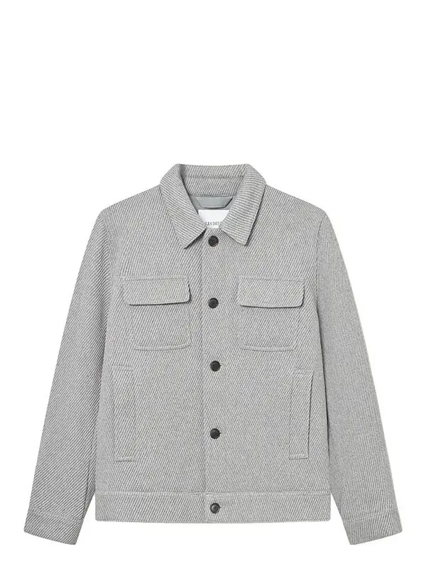 LES DEUX Nash Twill Shirt Jacket - Grey