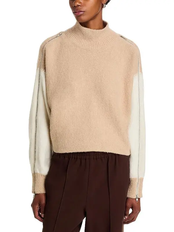 3.1 Phillip Lim Dolman Sleeve Turtleneck Sweater - Ivory Beige