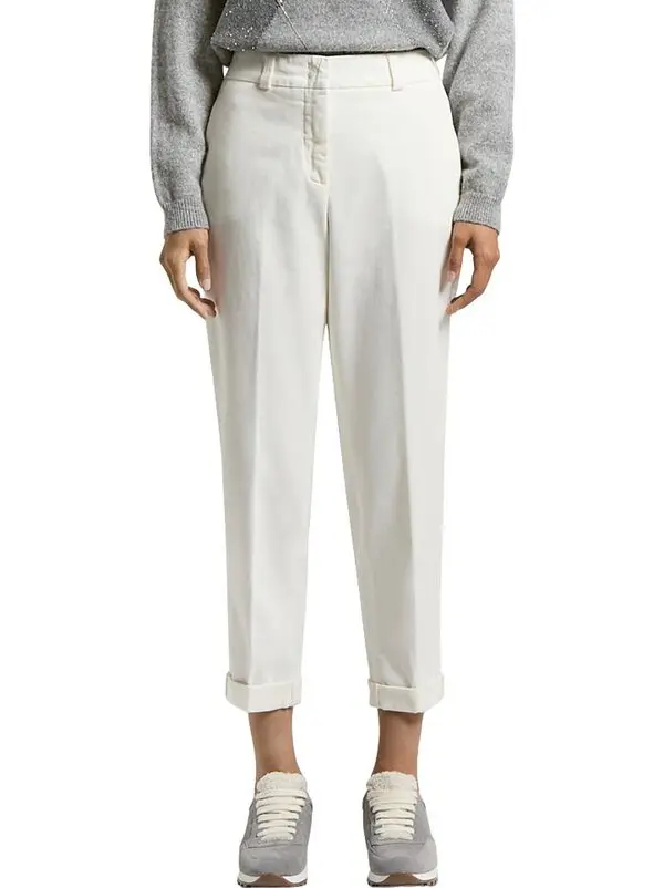 Peserico Mid-rise Trousers - Natural White