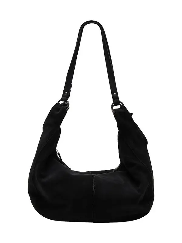 Free People Roma Suede Tote - Black