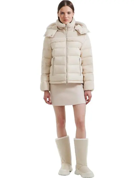 Rudsak Shearling Puffer Jacket - White