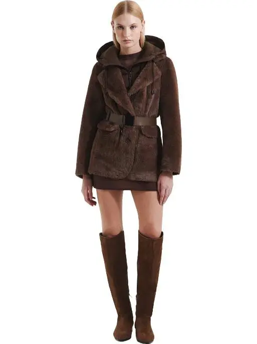 Rudsak Faux Fur Jacket - Brown