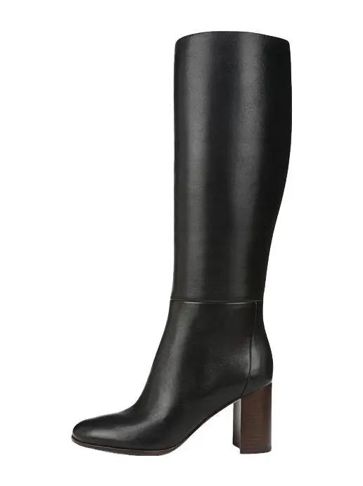Vince Elora Leather Knee Boots - Black