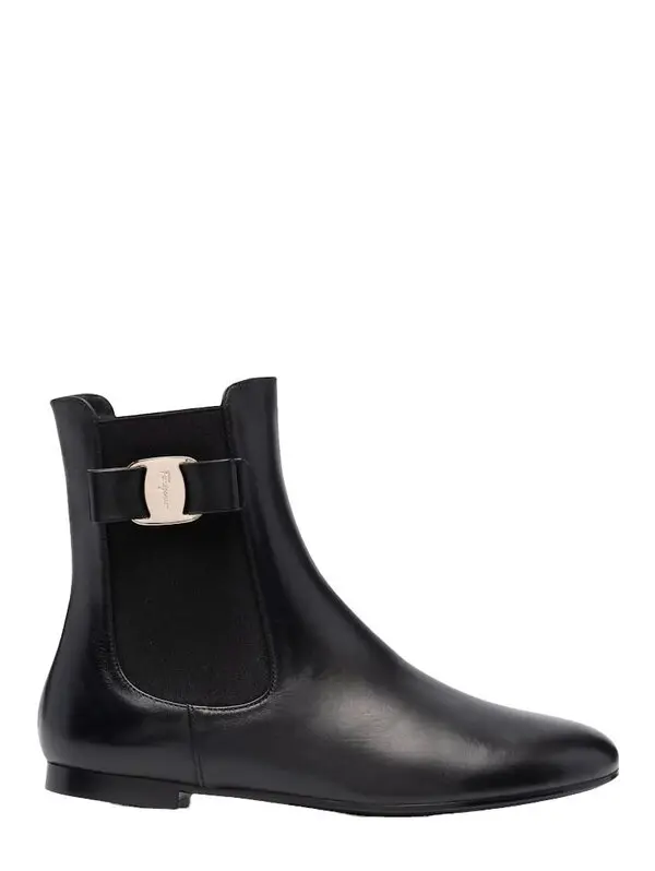 FERRAGAMO Vara Bow Chelsea Boots - Black