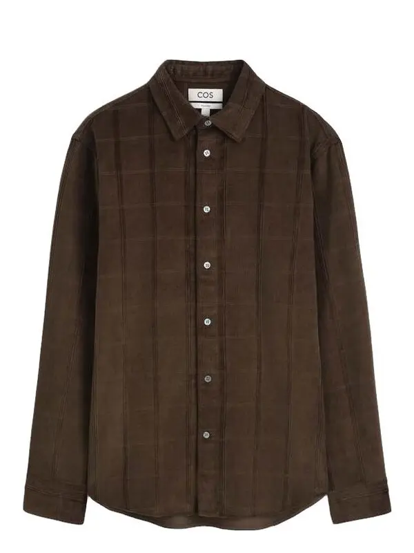 Cos Relaxed Corduroy Shirt - Brown