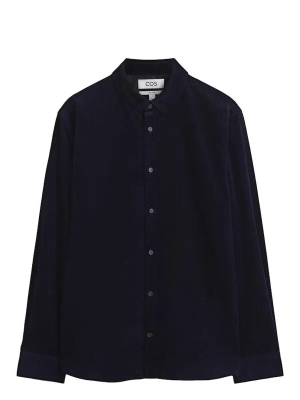 Cos Relaxed Corduroy Shirt - Navy
