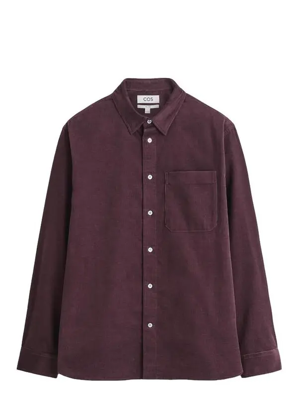 Cos Relaxed Corduroy Shirt - Red