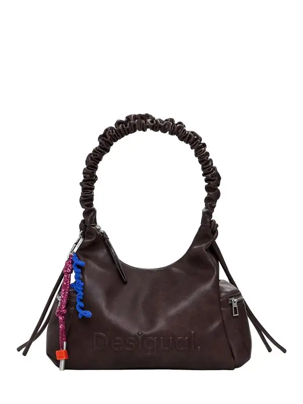 Desigual Faux Leather Shoulder Bag - Dark Brown