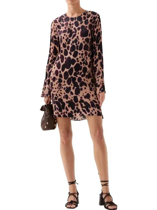 SCALPERS Paleleo Print Mini Dress - Animalprint