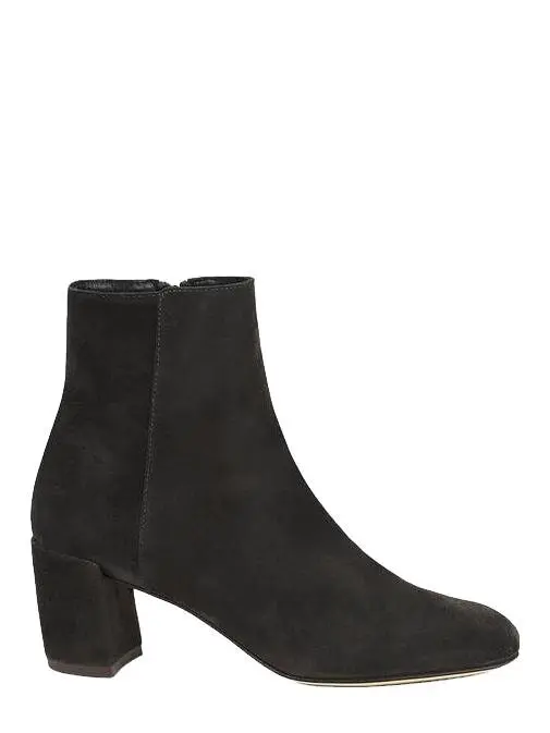 Agl Lynn Heeled Leather Ankle Boots - Charcoal