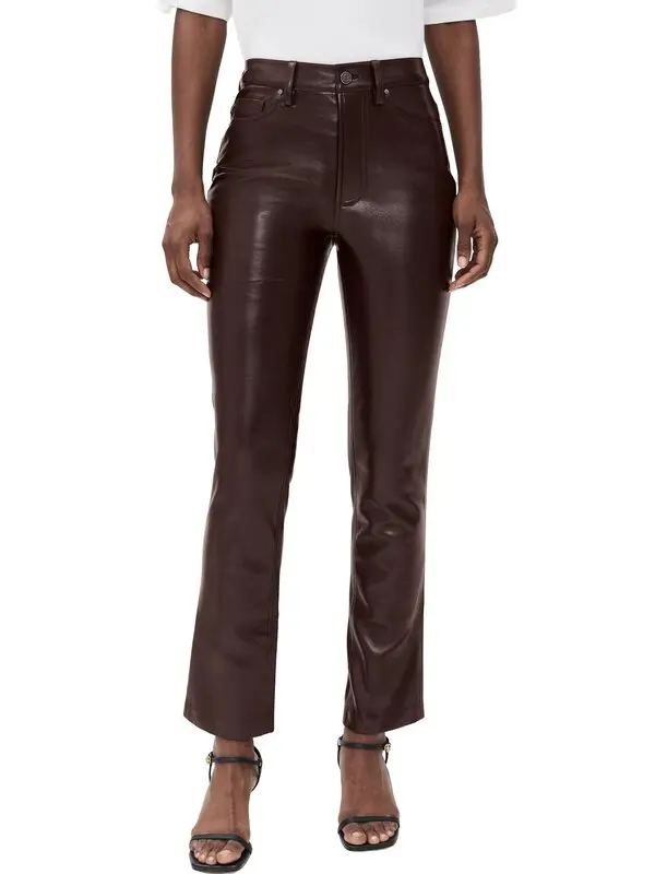 ANINE BING Bruno Leather Pants - Dark Brown