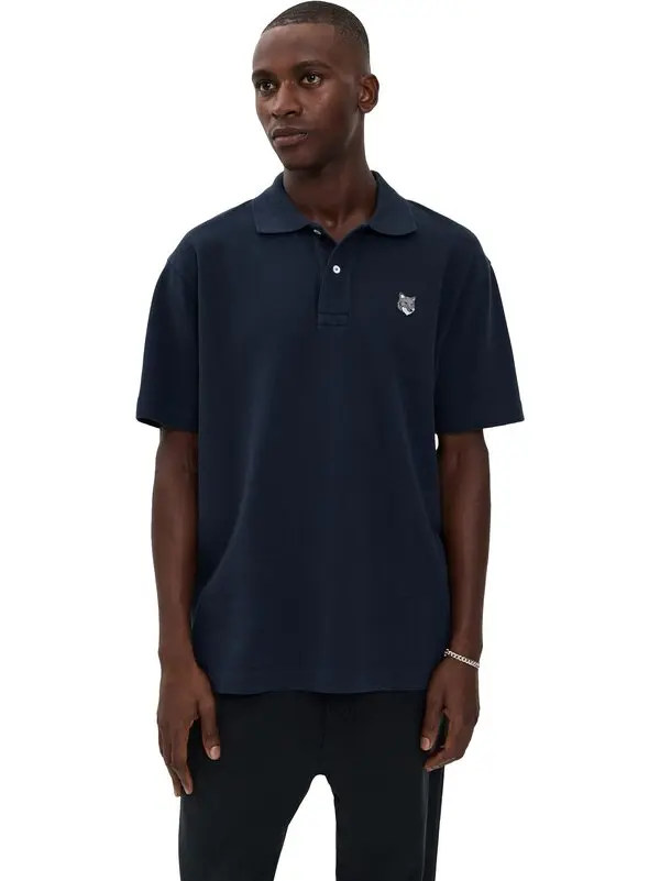 Maison Kitsuné Grey Fox Head Patch Comfort Polo - Classic Navy