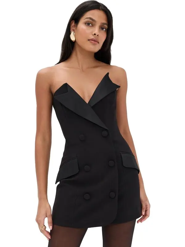 Bardot Arvess Strapless Mini Dress - Black