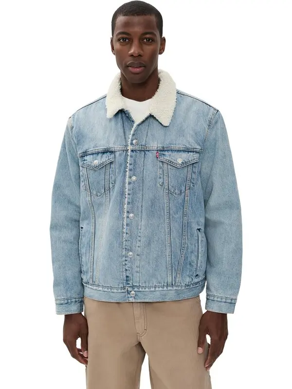 LEVI'S Type 3 Sherpa Trucker Jacket - Kentucky Blue Sherpa
