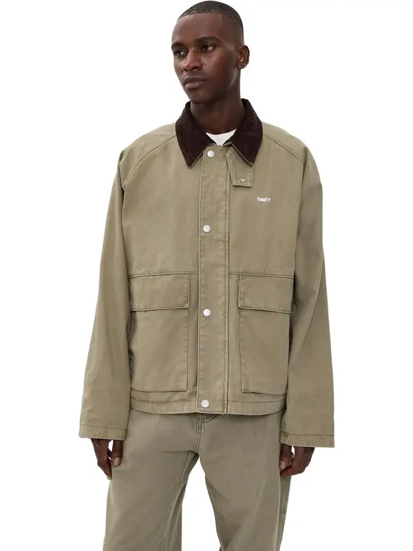 Obey Caden Work Jacket - Mermaid Faded Wash
