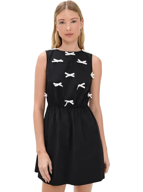 ANOTHER GIRL Bow Bodice Mini Dress - Black