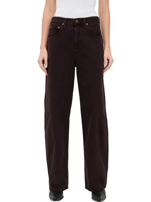 AGOLDE Low Curve Wide Leg Jeans - Sloe Berry
