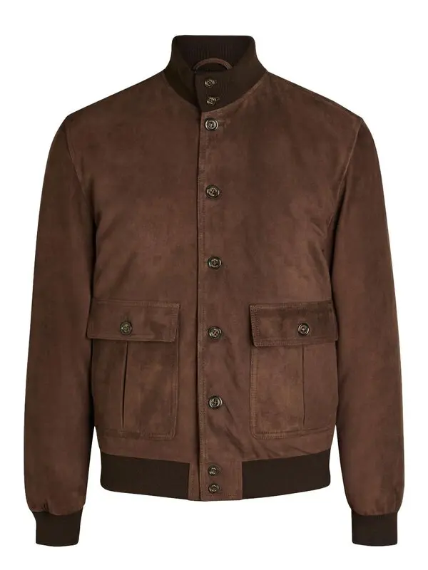 VALSTAR Valstarino Quilted Suede Jacket - Brown