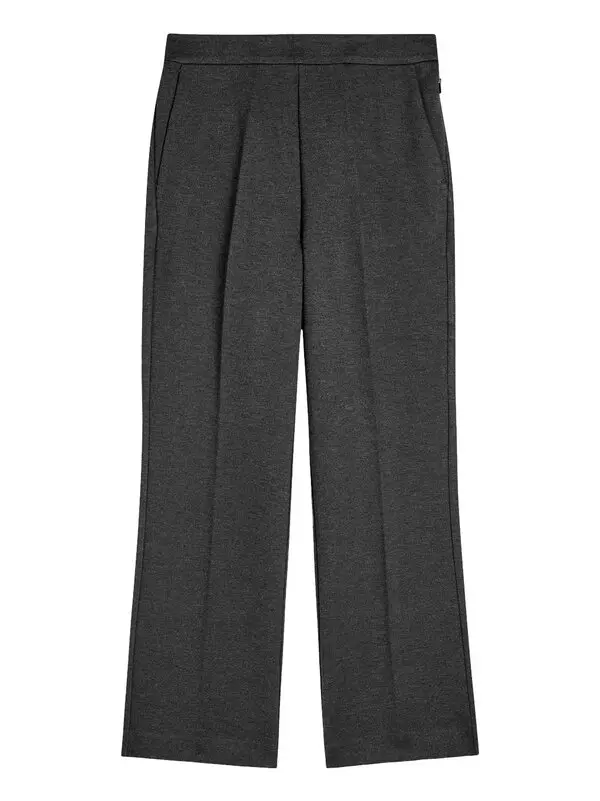 Max Mara Straight-leg Jersey Trousers - Dark Grey
