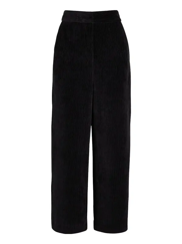 Max Mara Gocce Wide-leg Corduroy Trousers - Black