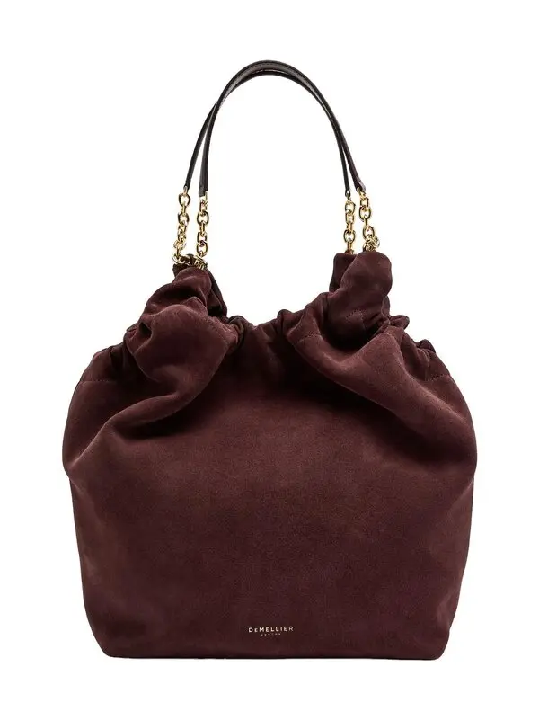 DEMELLIER Miami Suede Tote - Burgundy