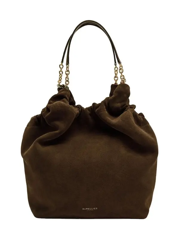 DEMELLIER Miami Suede Tote - Dark Brown