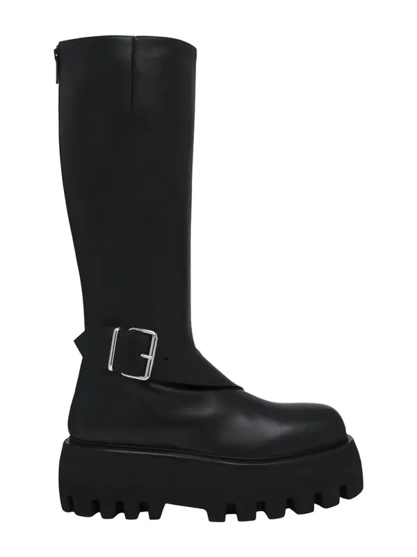 Alexander McQueen Leather Knee-high Boots - Black